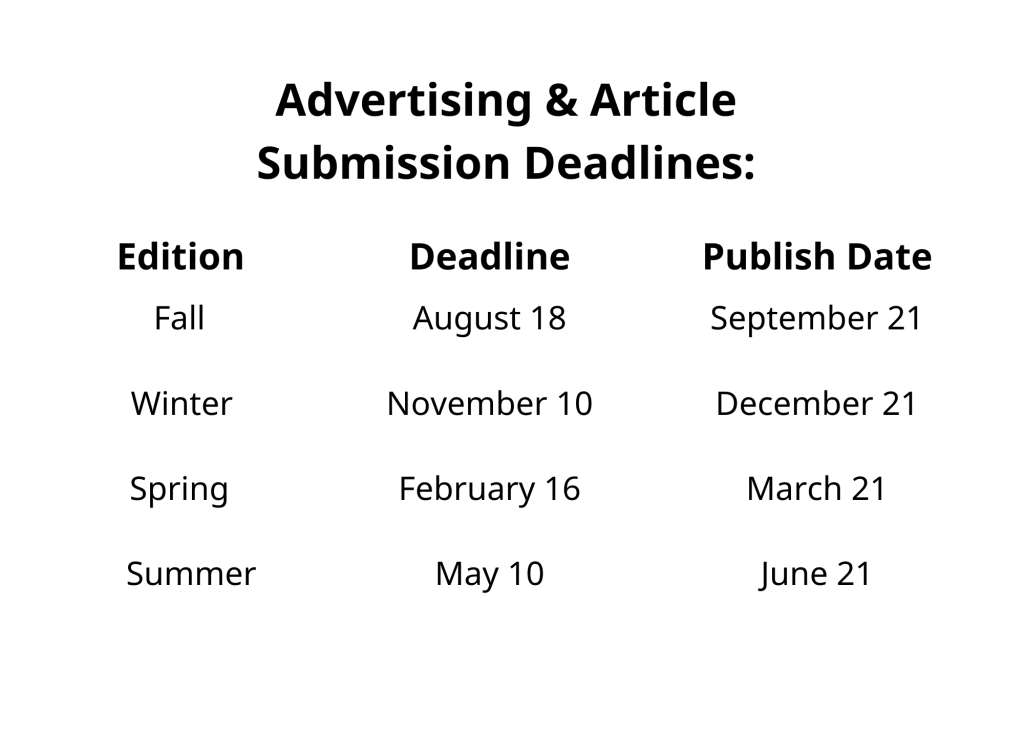 Advertising and Article Submissions for CCI Magazine